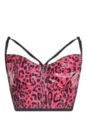 Dolce & Gabbana DOLCE & GABBANA Leopard-Print Crop Top Fuchsia