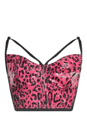 Dolce & Gabbana Crop Top With Leopard Print - Pink