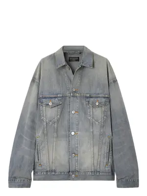 Balenciaga Oversized Denim Jacket - Blue