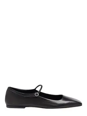 AeydĒ Uma Leather Ballerina Flats - Black