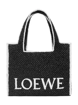 Loewe X Paula's Ibiza Large Font Tote Bag - Black