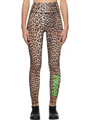 GANNI GANNI Brown Active Leggings 943 Leopard