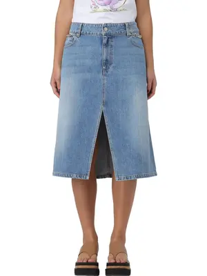 Stella McCartney Denim Midi Skirt - Blue