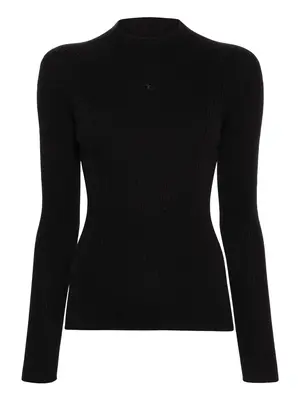 COURREGES Solar Ribbed Jumper - Black