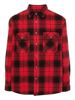 PURPLE BRAND Flannel Long-sleeve Shirt - Red