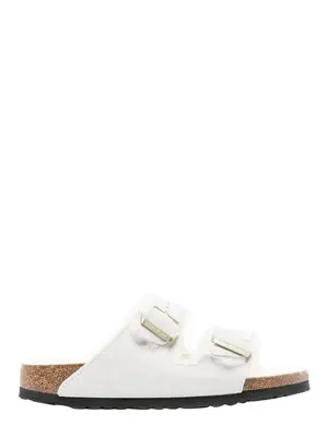 BIRKENSTOCK Arizona Shearling-lined Leather Sandals - White