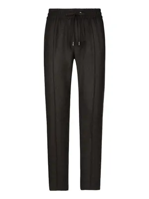 Dolce & Gabbana Straight-leg Wool Track Pants - Grey