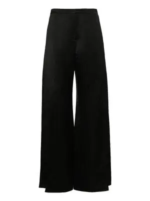 Ralph Lauren Satin Wide-leg Trousers - Black