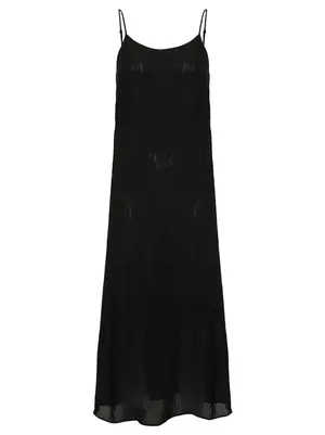 UMA WANG Crinkled Midi Dress - Black