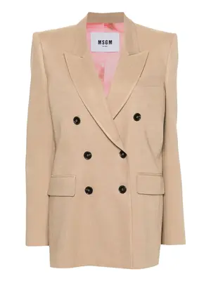 MSGM Double-breasted Blazer - Neutrals