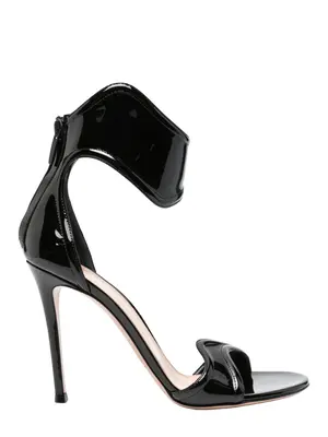 GIANVITO ROSSI Lucrezia 105mm Leather Sandals - Black