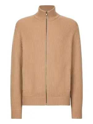 Dolce & Gabbana Ribbed-knit Cardigan - Neutrals