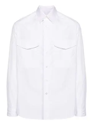 MORDECAI Striped-print Poplin Shirt - White