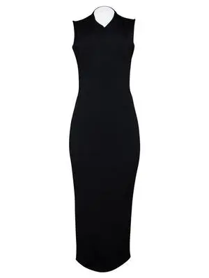 Khaite Teri High-neck Dress - Black