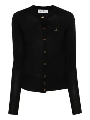 VIVIENNE WESTWOOD Orb-embroidered Cardigan - Black