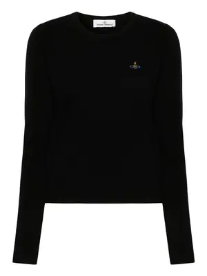 VIVIENNE WESTWOOD Orb-embroidered Jumper - Black
