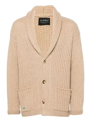 Alanui Ribbed Knit Cardigan - Neutrals