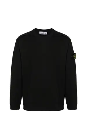 Stone Island Compass Cotton Sweatshirt - Black