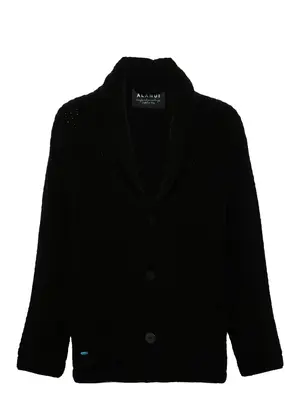 Alanui Ribbed Knit Cardigan - Black