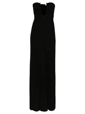 Christopher Esber Arced Palm Strapless Gown - Black