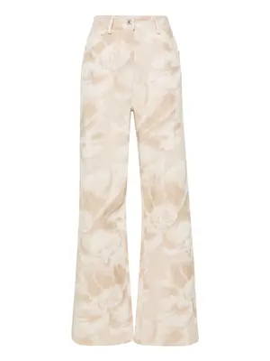 MSGM High-waist Straight-leg Jeans - Neutrals