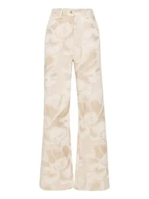 MSGM High-waist Straight-leg Jeans - Neutrals