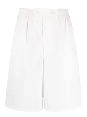 Prada Elasticated-waistband Cotton Shorts - Pink