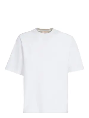 Marni Logo-patch Cotton T-shirt - White