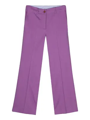 ALYSI Pressed-crease Trousers - Purple