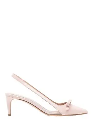 Red Valentino Pointed-toe Leather Pumps - Pink
