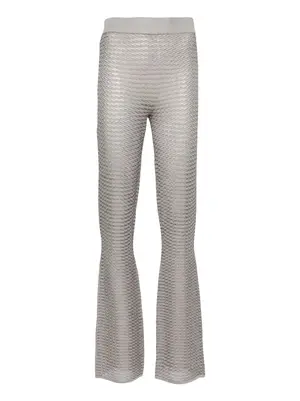 Remain Birger Christensen Metallic Striped Flared Trousers - Grey