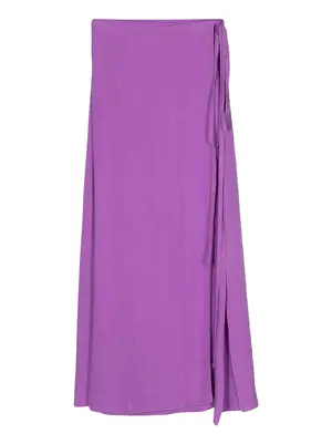 ALYSI Silk Wrap Skirt - Purple