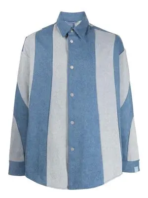 CROQUIS Striped Denim Shirt - Blue