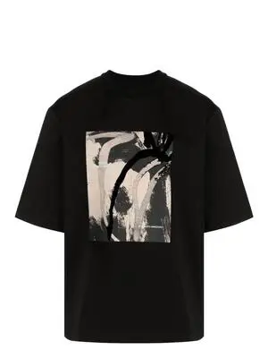 CROQUIS Printed Short-sleeve T-shirt - Black