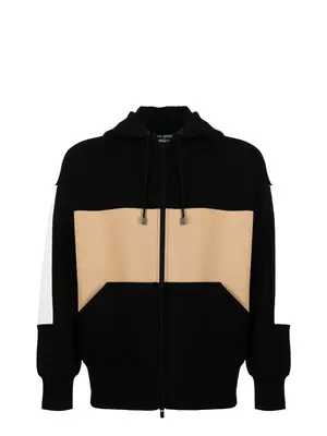 CROQUIS X Neil Barrett Colour-block Zip-up Hoodie - Black
