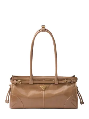 Prada Prada Bonnie Medium Leather Handbag Cameo
