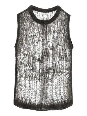 Rick Owens Open-knit Tank Top - Grey