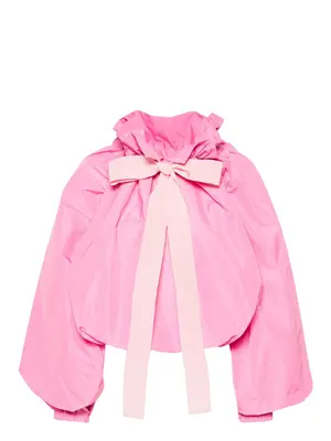 Patou Iconic Drawstring Faille Top - Pink