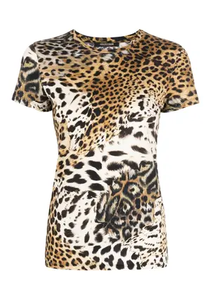 Roberto Cavalli Tiger-print T-shirt - Multicolour