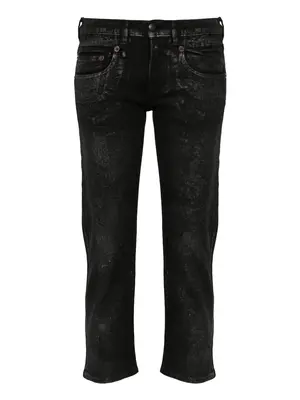 R13 Cropped Low-rise Jeans - Black