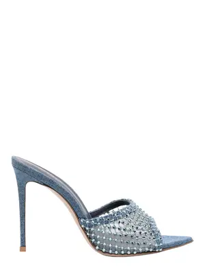 LE SILLA Gilda 110mm Crystal-embellished Sandals - Blue