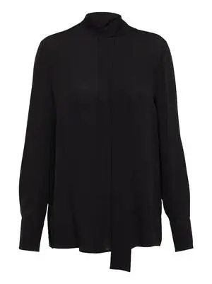 Valentino Garavani Tie-neck Silk Blouse - Black