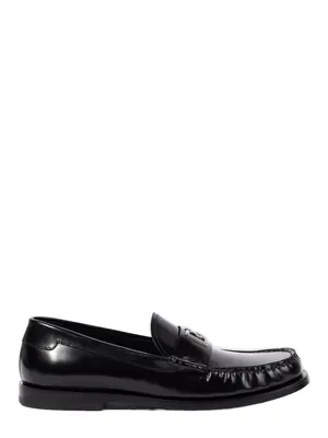 Dolce & Gabbana Dg Polished Leather Loafers - Black