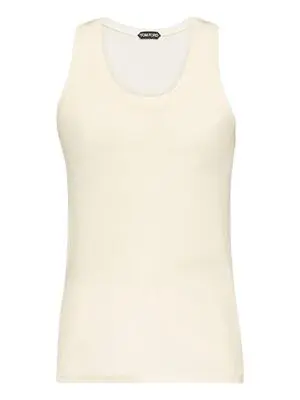 TOM FORD Ribbed-knit Jersey Tank Top - White