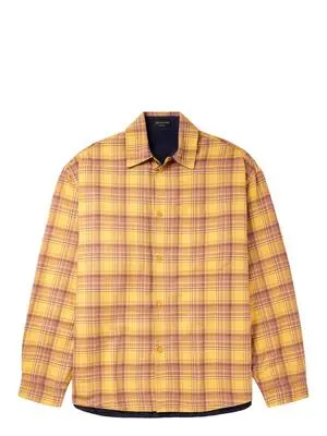 Balenciaga Reversible Checked Cotton-flannel Shirt - Yellow