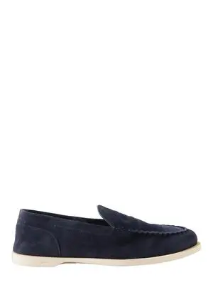 John Lobb Pace Suede Loafers - Blue