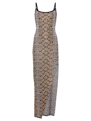 Balmain Snake-print Maxi Dress - Multicoloured