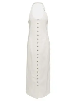 COURREGES Courrèges Multiflex Denim Midi Dress - White