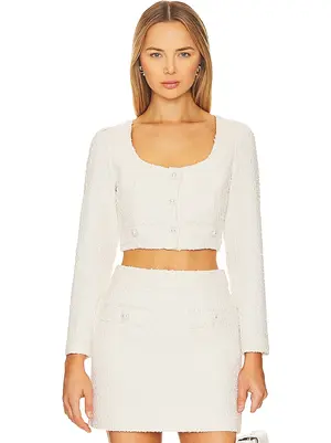 Line & Dot Melody Top - Ivory