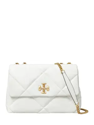 Tory Burch Tory Burch Kira Quilted Leather Shoulder Bag Blanc